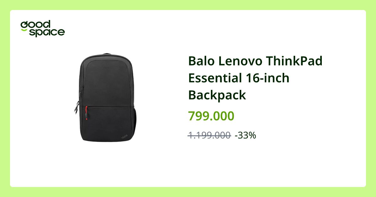 Balo Lenovo ThinkPad Essential 16-inch Backpack chính hãng | 12/2025 ...