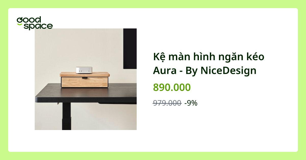 Kệ màn hình ngăn kéo Aura - By NiceDesign chính hãng | 12/2025 ...